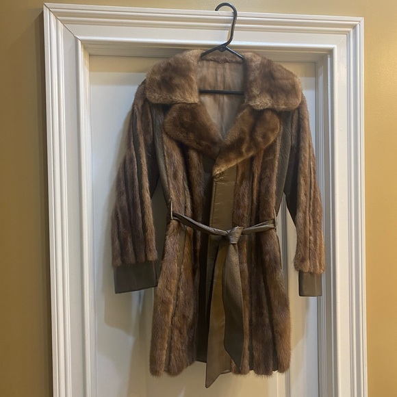 Jackets & Coats | Vintage Mink Leather Trench Coat | Poshmark